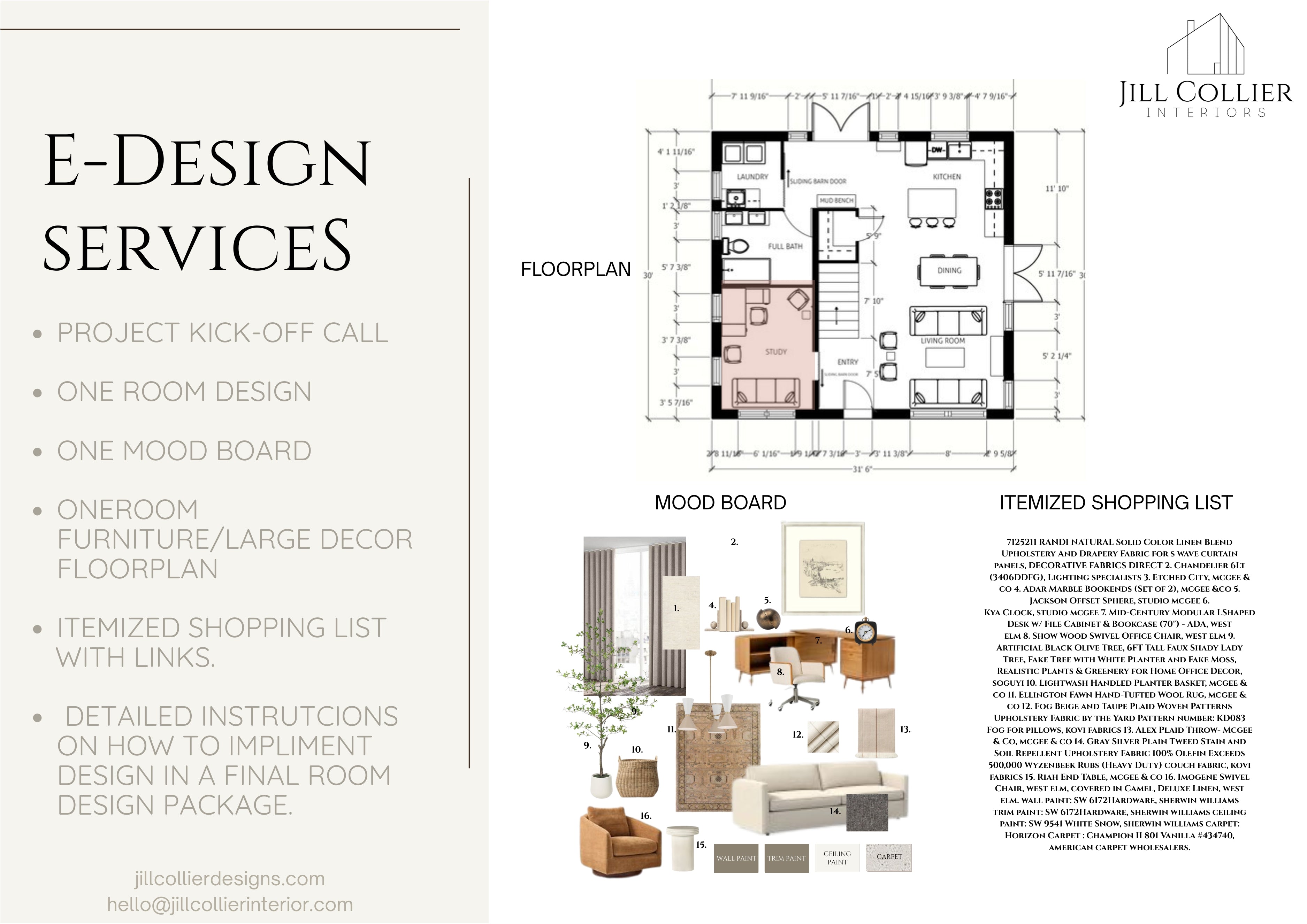 INTERIOR DESIGN SERVICES – Jill Collier Designs